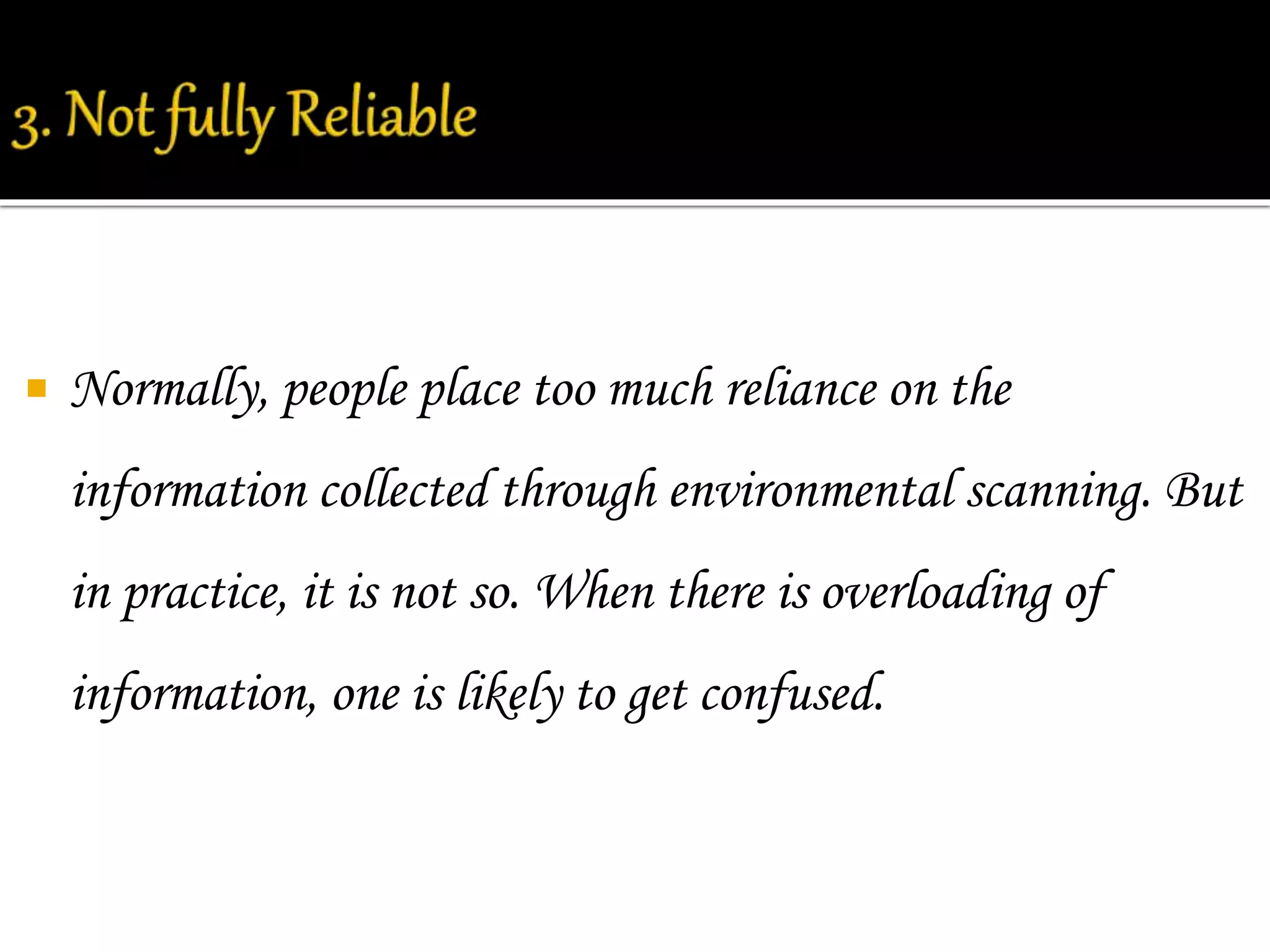 Limitations Of Environmental Analysis PPT