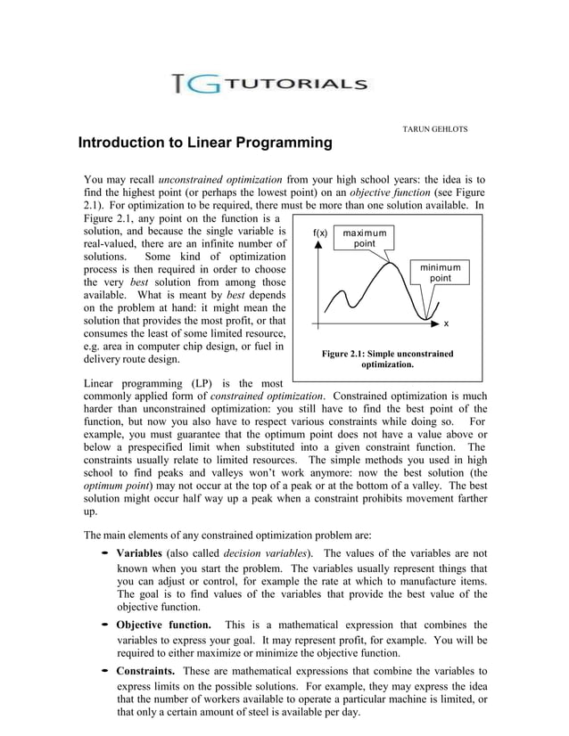 Limitations of linear programming | DOCX
