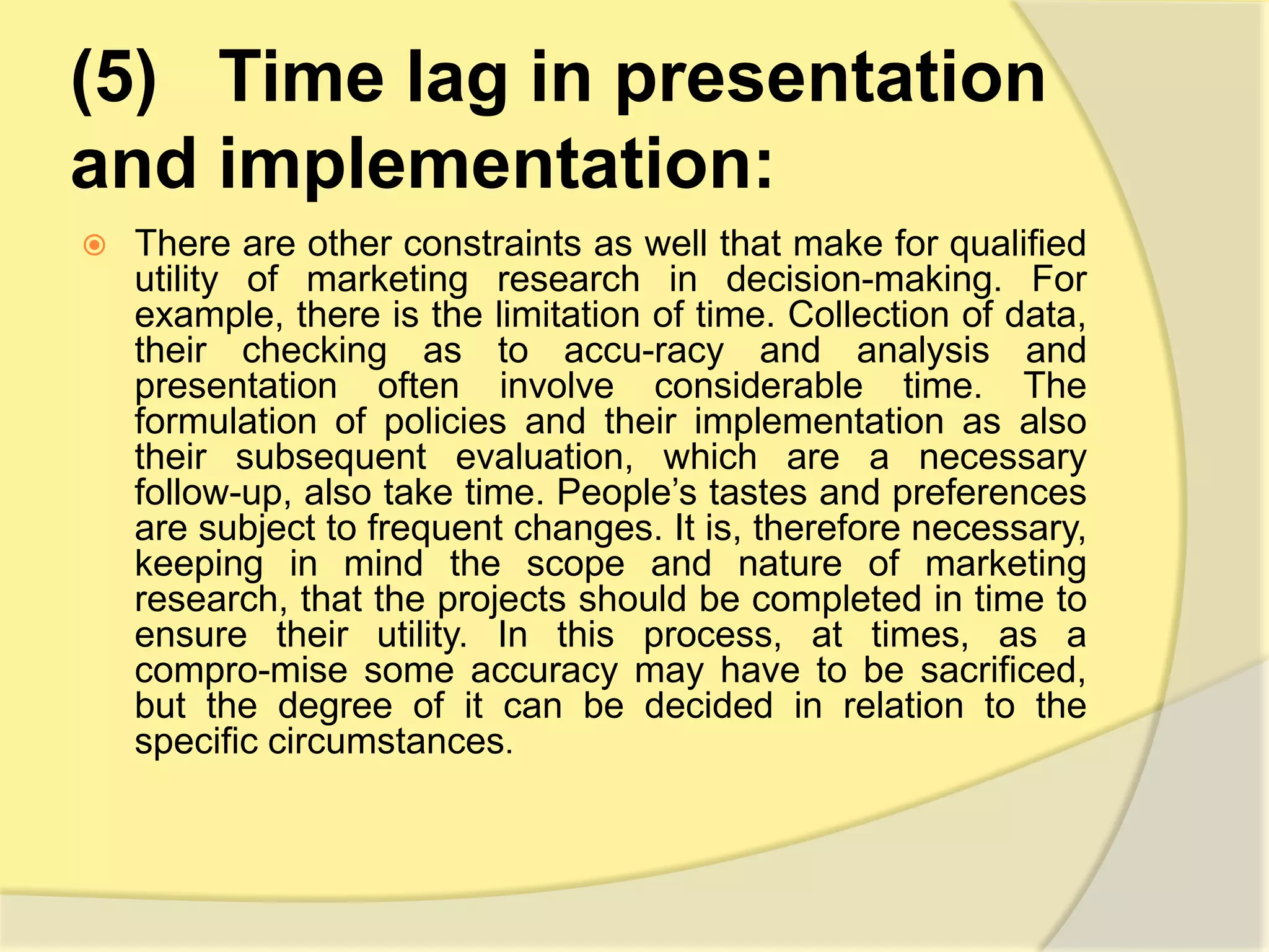 Limitations of marketing research | PPTX