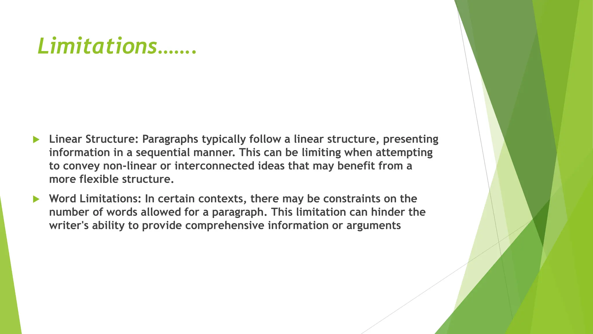 Limitations of paragraph writing newone.pptx