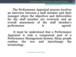 Limitations of performance appraisal system | PPTX