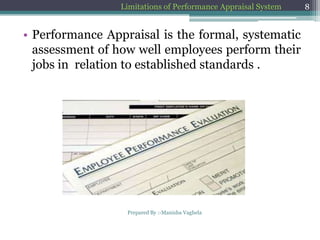 Limitations of performance appraisal system | PPTX