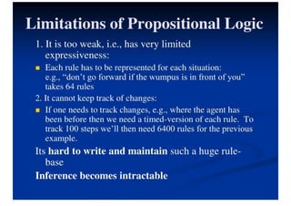 Limitations Of Propositional Logic | PDF