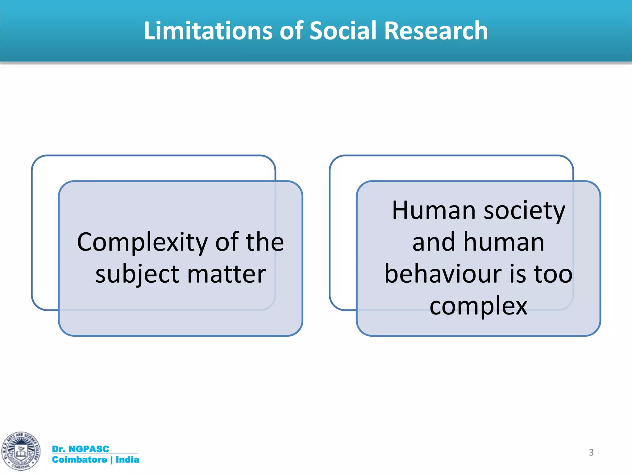 Limitations of social research | PPTX
