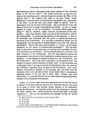 Limitations on constitutional amendment | PDF