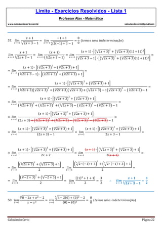 Limite lista 1 | PDF