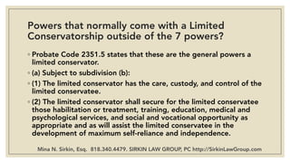 Limited conservatorship Guide California | PPT