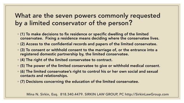 Limited conservatorship Guide California | PPT