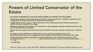 Limited conservatorship Guide California | PPT