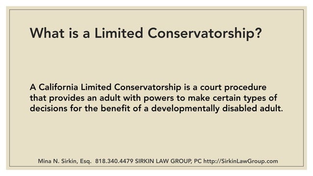 Limited conservatorship Guide California | PPT