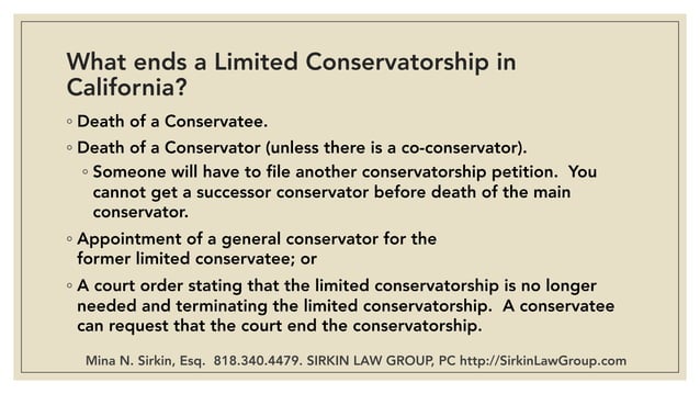 Limited conservatorship Guide California | PPT