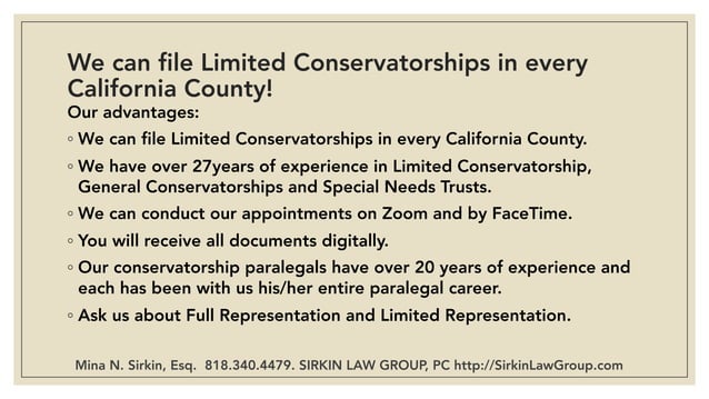 Limited conservatorship Guide California | PPT