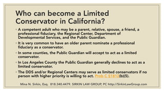 Limited conservatorship Guide California | PPT