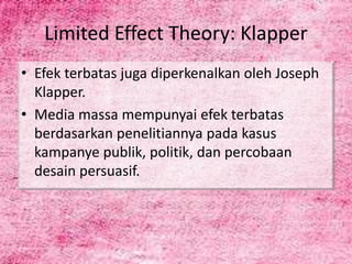 Limited Effect Theory | PPTX