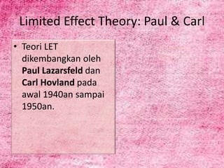 Limited Effect Theory | PPTX