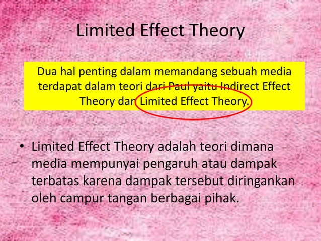 Limited Effect Theory | PPT
