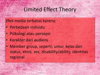Limited Effect Theory | PPTX