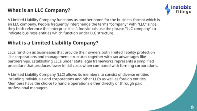 Limited Liability Companies: Structure and Advantages | PPTX