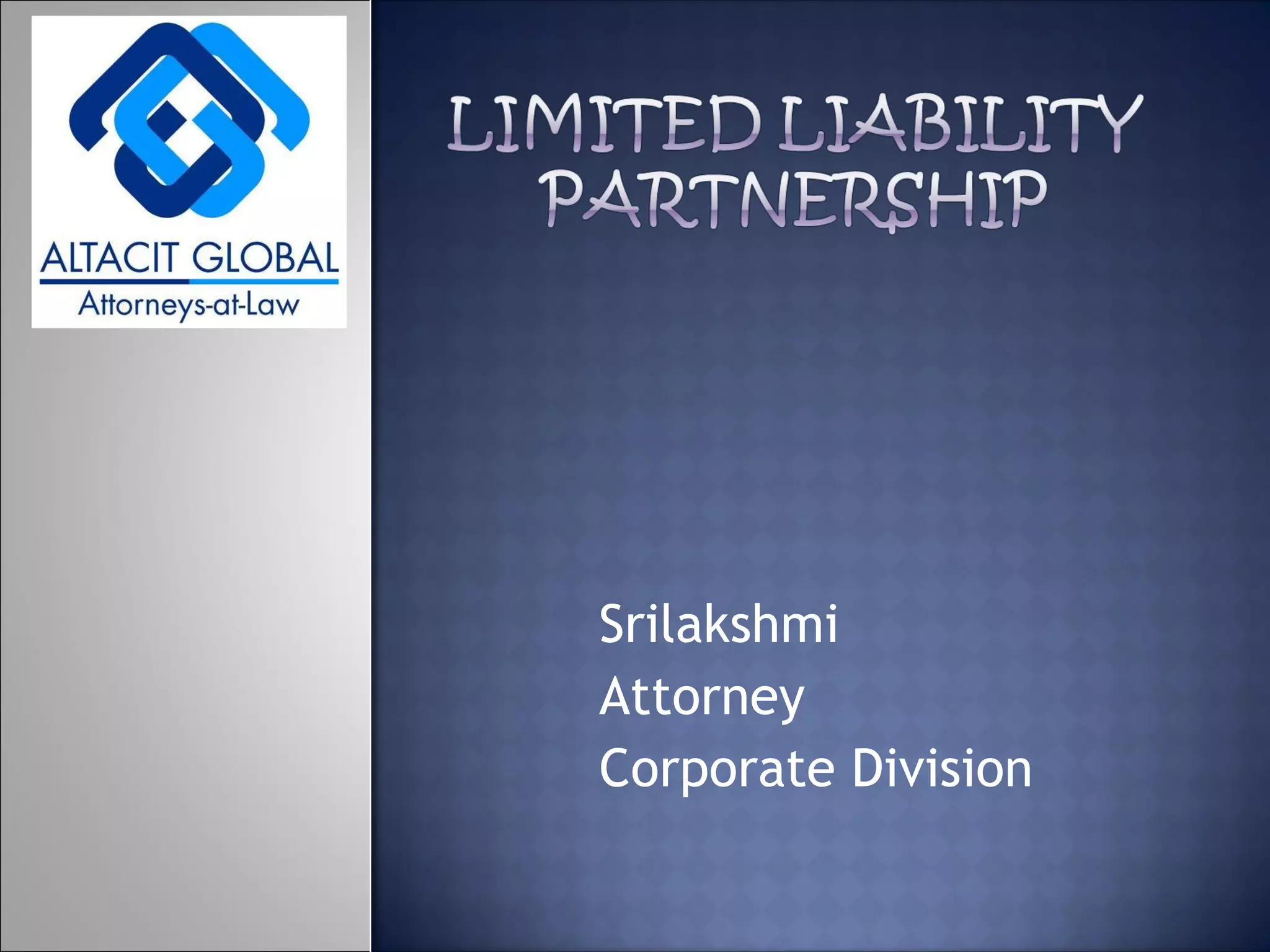 Limited liability partnership | PPT