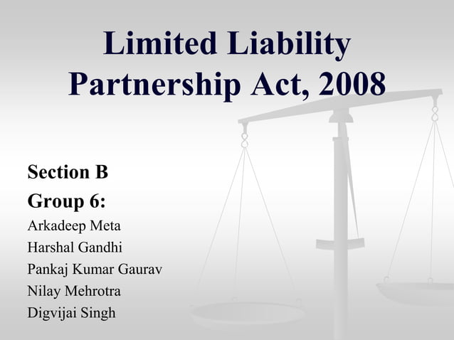 Limited liability partnership | PPTX
