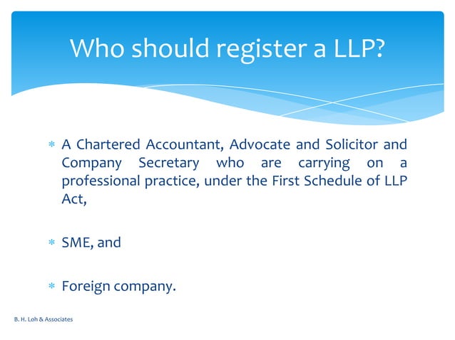 Limited liability partnership (LLP) | PPT