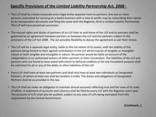 Limited Liability Partnerships (LLP)- An Overview | PPT