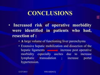 Limited liver resection with limited mobilization | PPTX