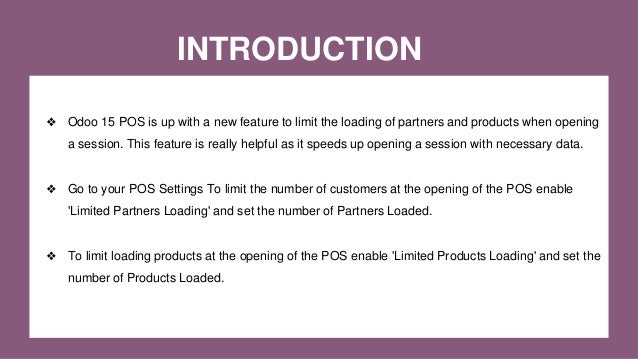 What is POS Quick Loading | Limit Partners Loading & Products | PPTX