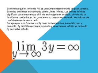 Limite infinito y limite al infinito | PPTX