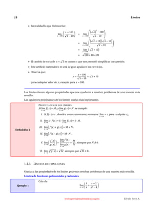 calculo diferencial Limites derivada Efraín Soto Apolinar | PDF
