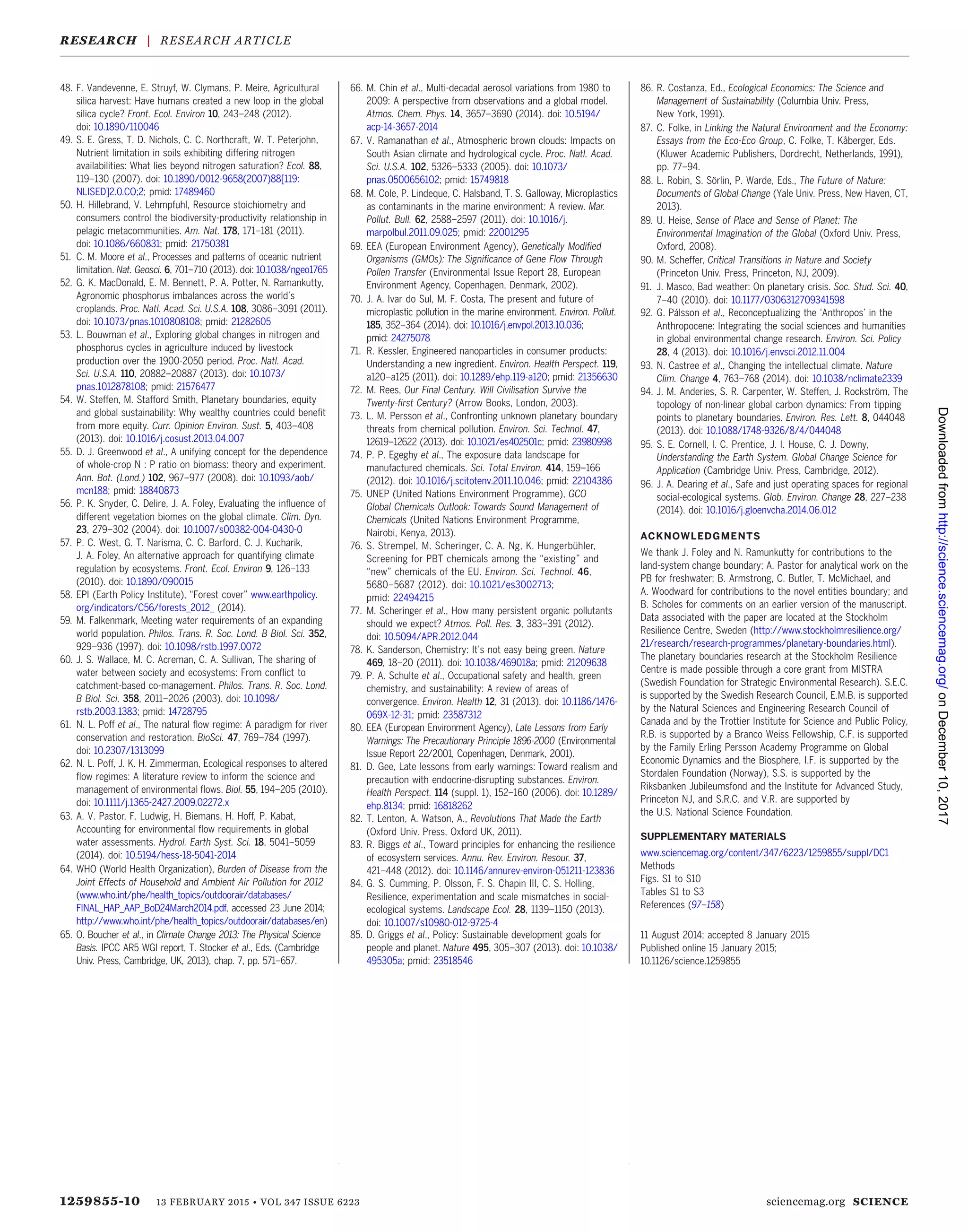 Limites planetarios planetary boundaries guiding human development on a ...