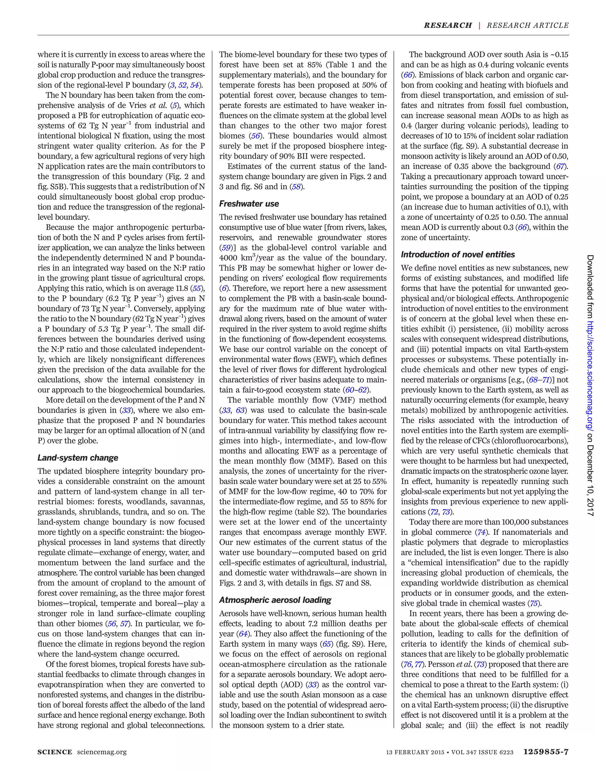Limites planetarios planetary boundaries guiding human development on a ...