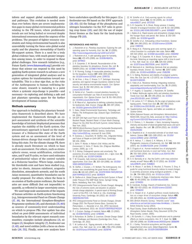 Limites planetarios planetary boundaries guiding human development on a ...