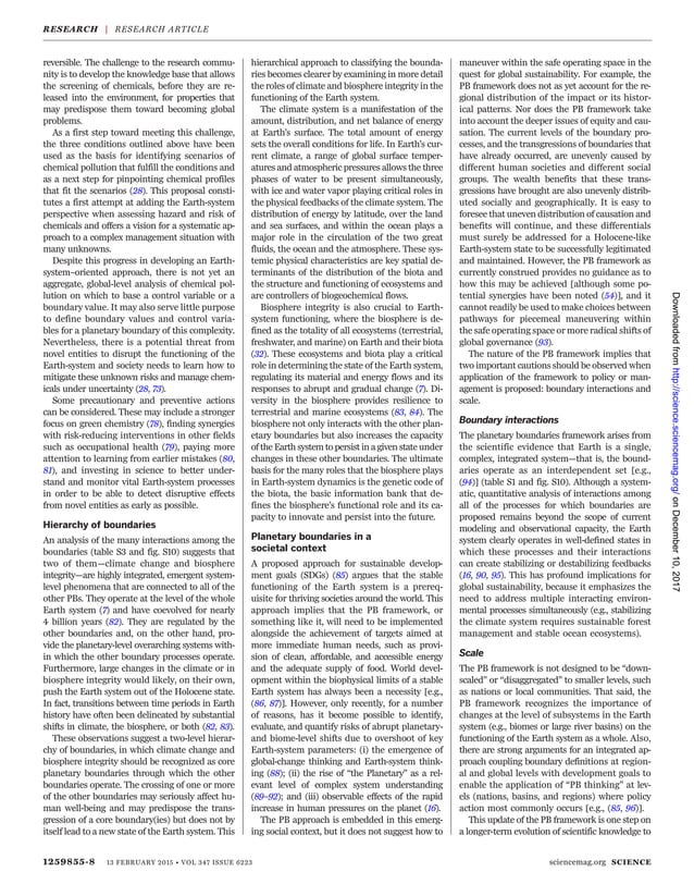 Limites planetarios planetary boundaries guiding human development on a ...