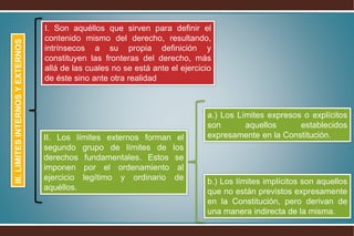 Clase: Limites y Limitaciones de los Derechos Humanos 2014 | PPTX