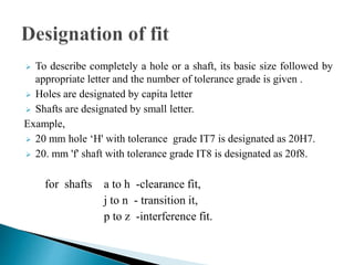 Fits and Tolerance | PPTX