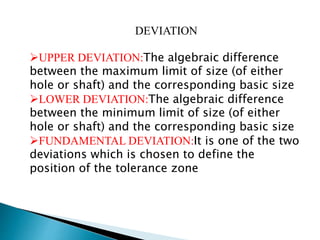 Fits and Tolerance | PPTX