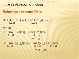 Limit fungsi | PPT