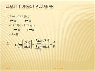 Limit fungsi | PPT