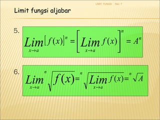 Limit fungsi | PPT