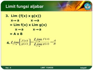 Limit fungsi | PPT