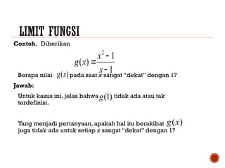 Limit dan Fungsi merupakan materi matematika | PPTX