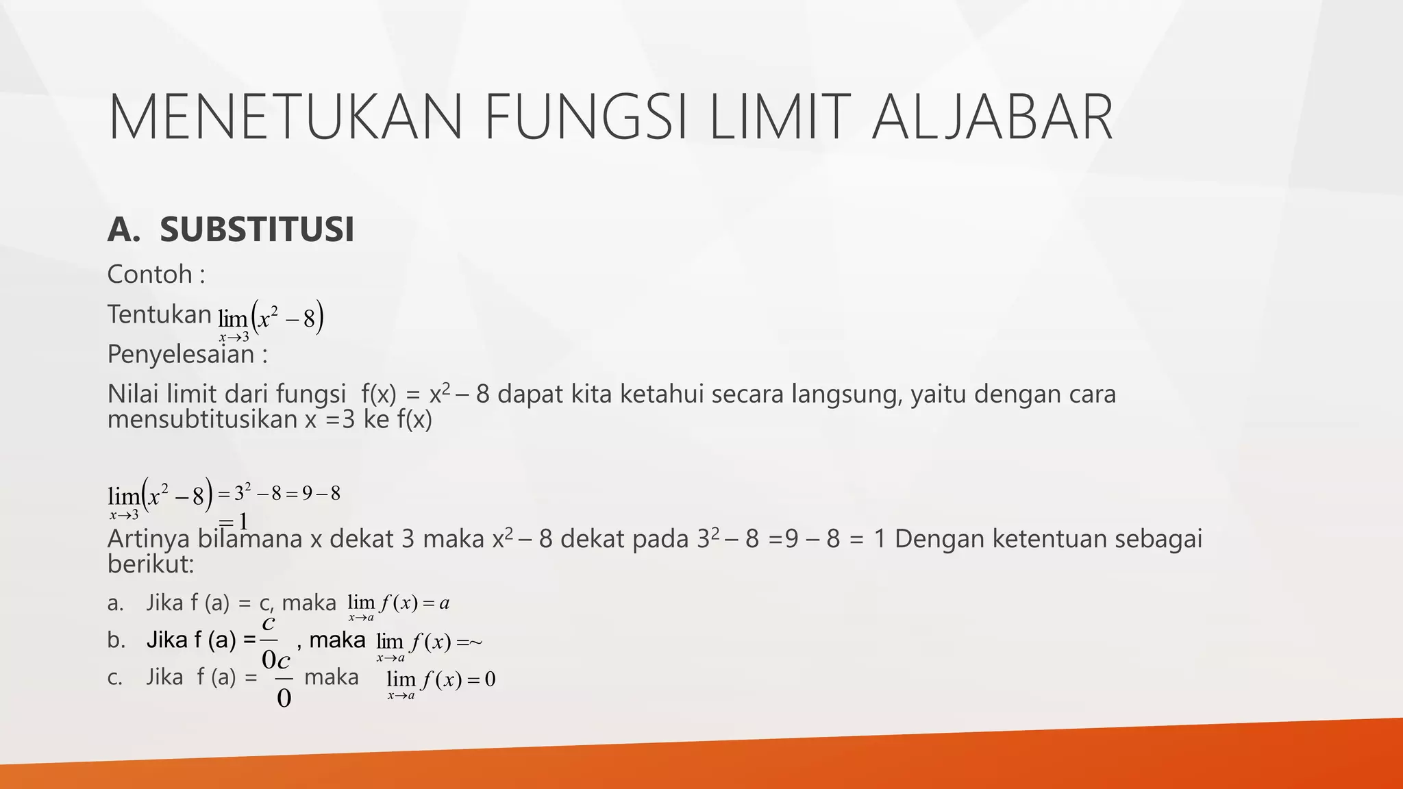 LIMIT FUNGSI ALJABAR | PPTX