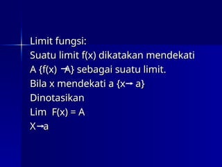 Materi Limit Fungsi SMA/SMK/Madrasah Aliyah.ppt