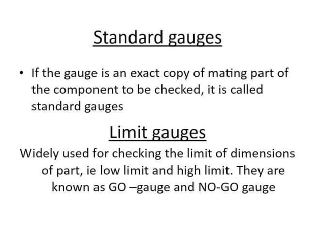 gauges, Metrology, Types of gauges | PPTX
