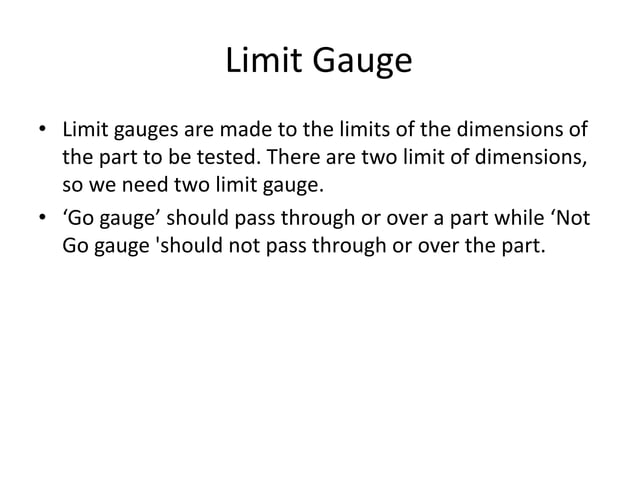 gauges, Metrology, Types of gauges | PPTX
