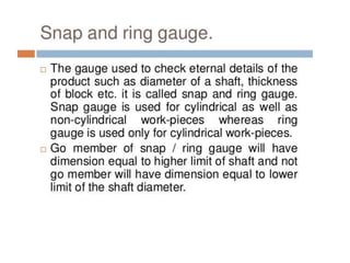 gauges, Metrology, Types of gauges | PPTX