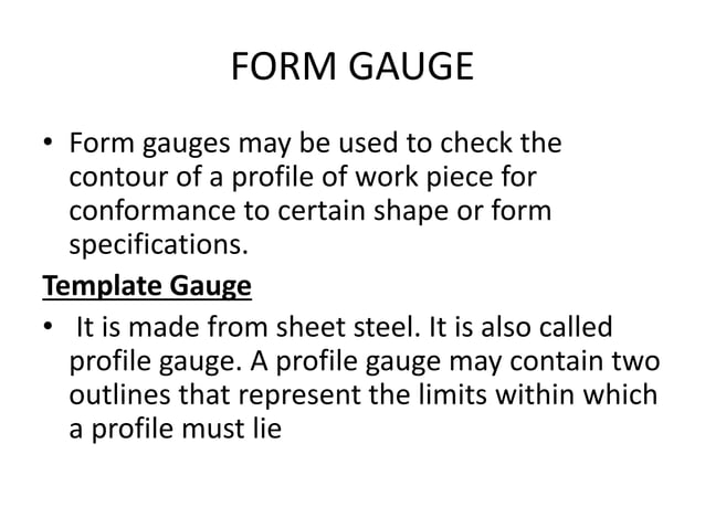 gauges, Metrology, Types of gauges | PPTX
