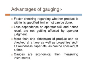 gauges, Metrology, Types of gauges | PPTX