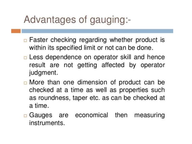 gauges, Metrology, Types of gauges | PPTX
